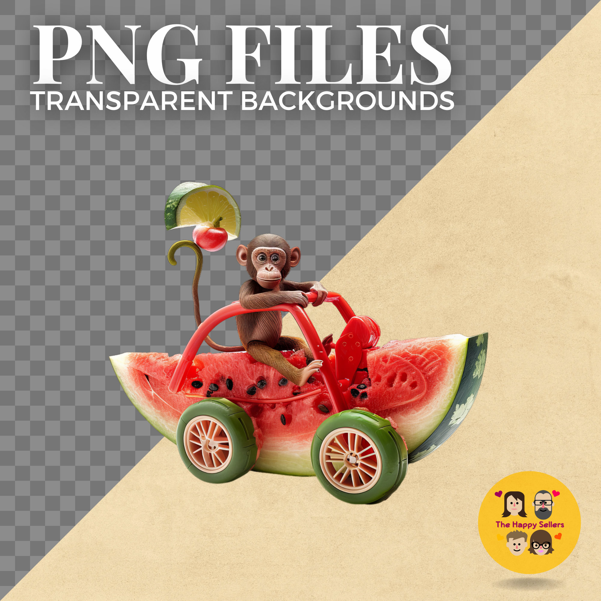 20 Silly Fruity Cars Clipart Pack INSTANT DOWNLOAD 20 Whimsical Fruit ...