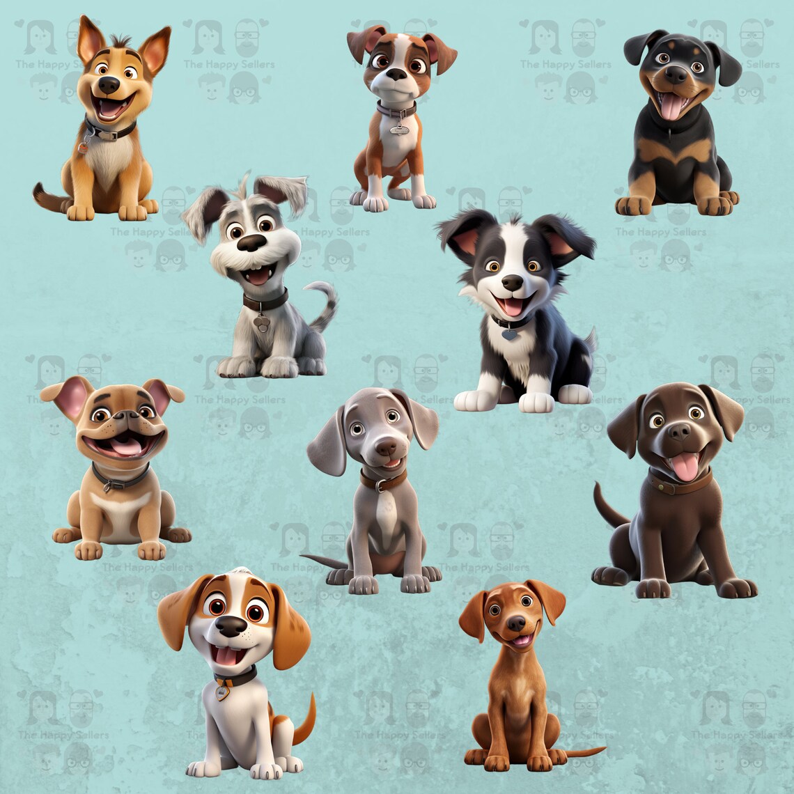 30 Cute Dog Breeds Clipart Pack INSTANT DOWNLOAD 30 Adorable - Etsy