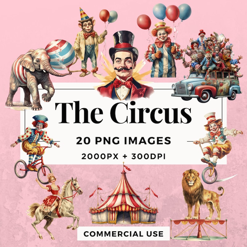 Circus Clipart - Etsy