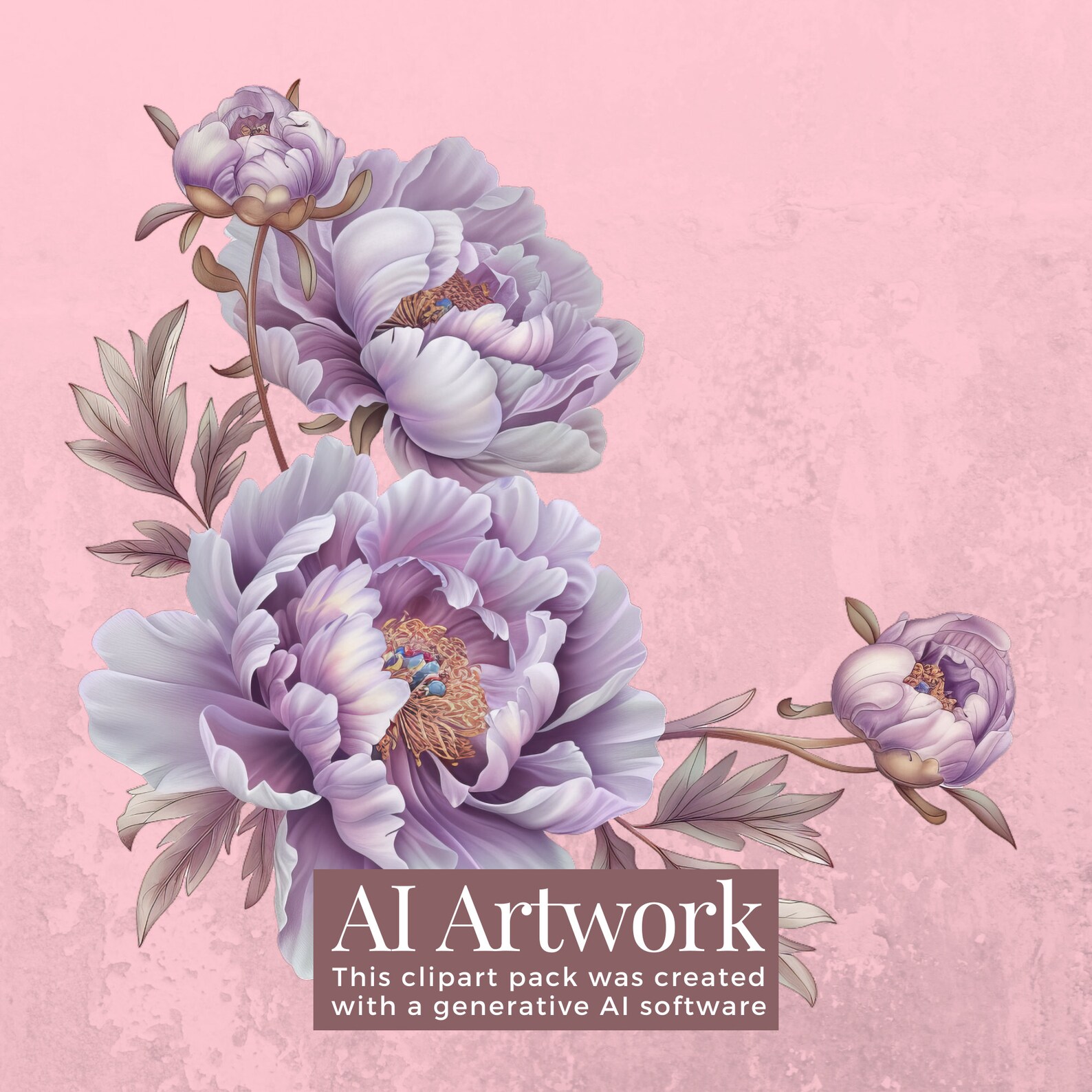 30 Peonies Corner Design Clipart Pack INSTANT DOWNLOAD 30 Peony Corner ...