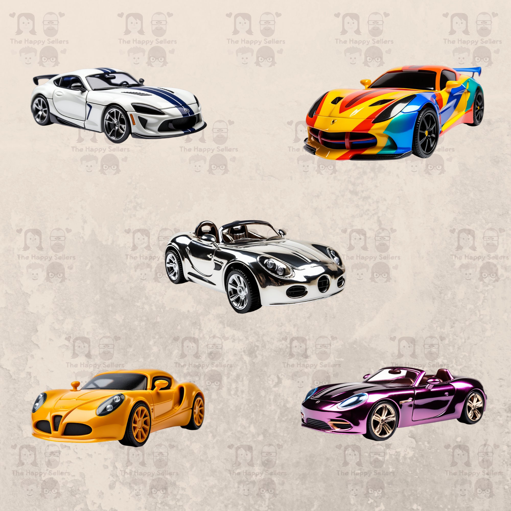 20 Sports Cars Clipart Pack INSTANT DOWNLOAD 20 Sports Car ...