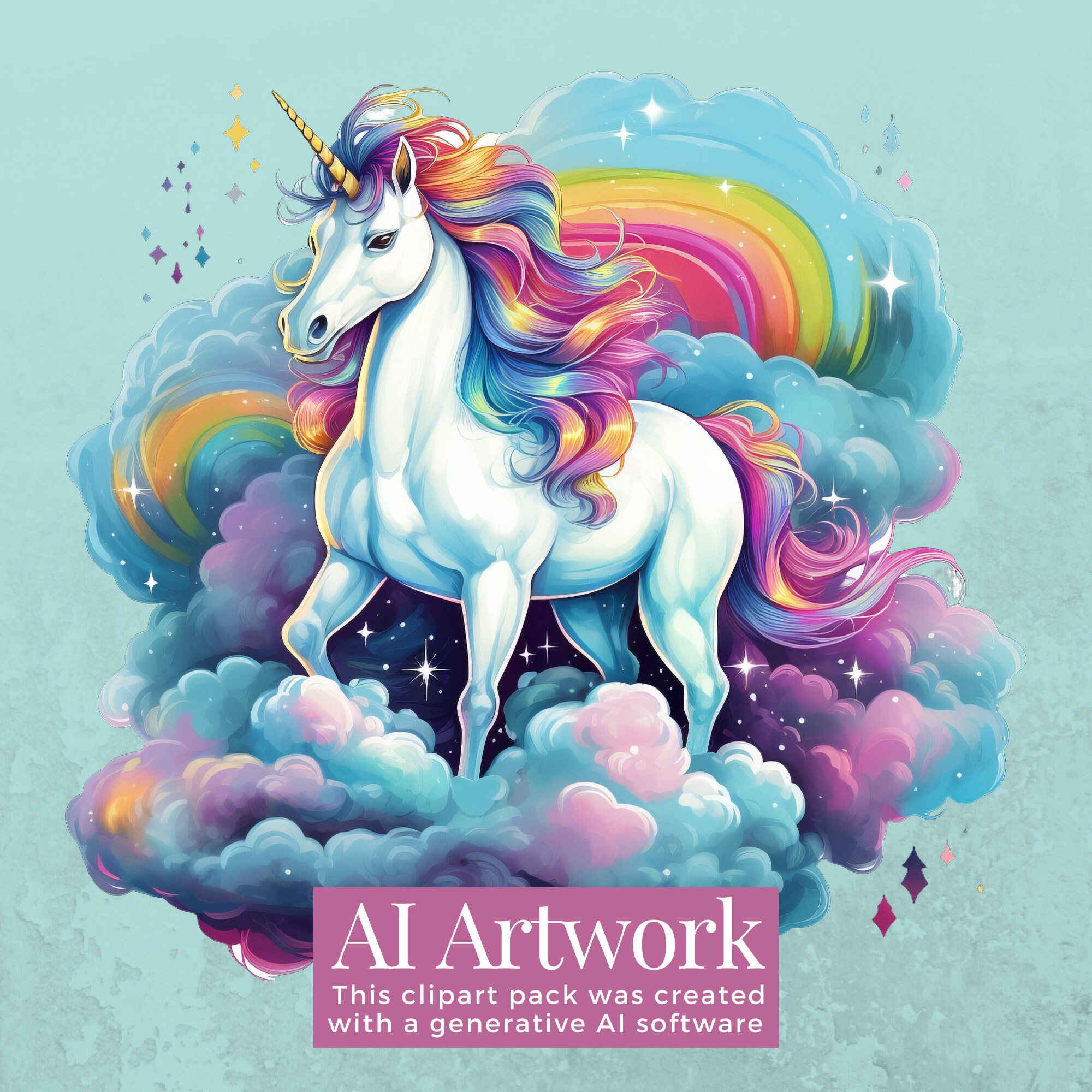 20 Magical Unicorns Clipart Pack INSTANT DOWNLOAD 20 - Etsy