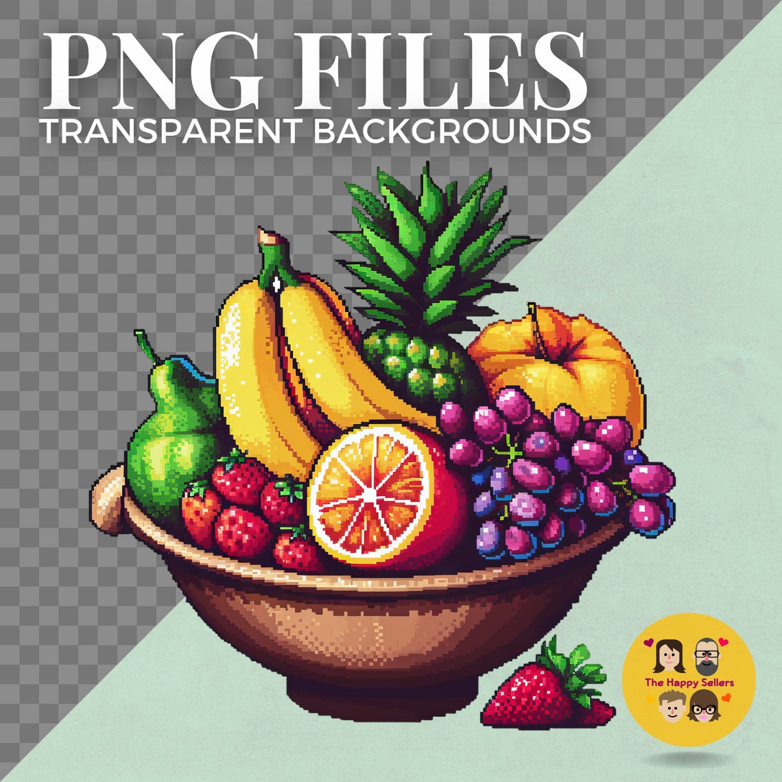 50 Pixel Fruits Clipart Pack INSTANT DOWNLOAD 50 Pixel Art ...