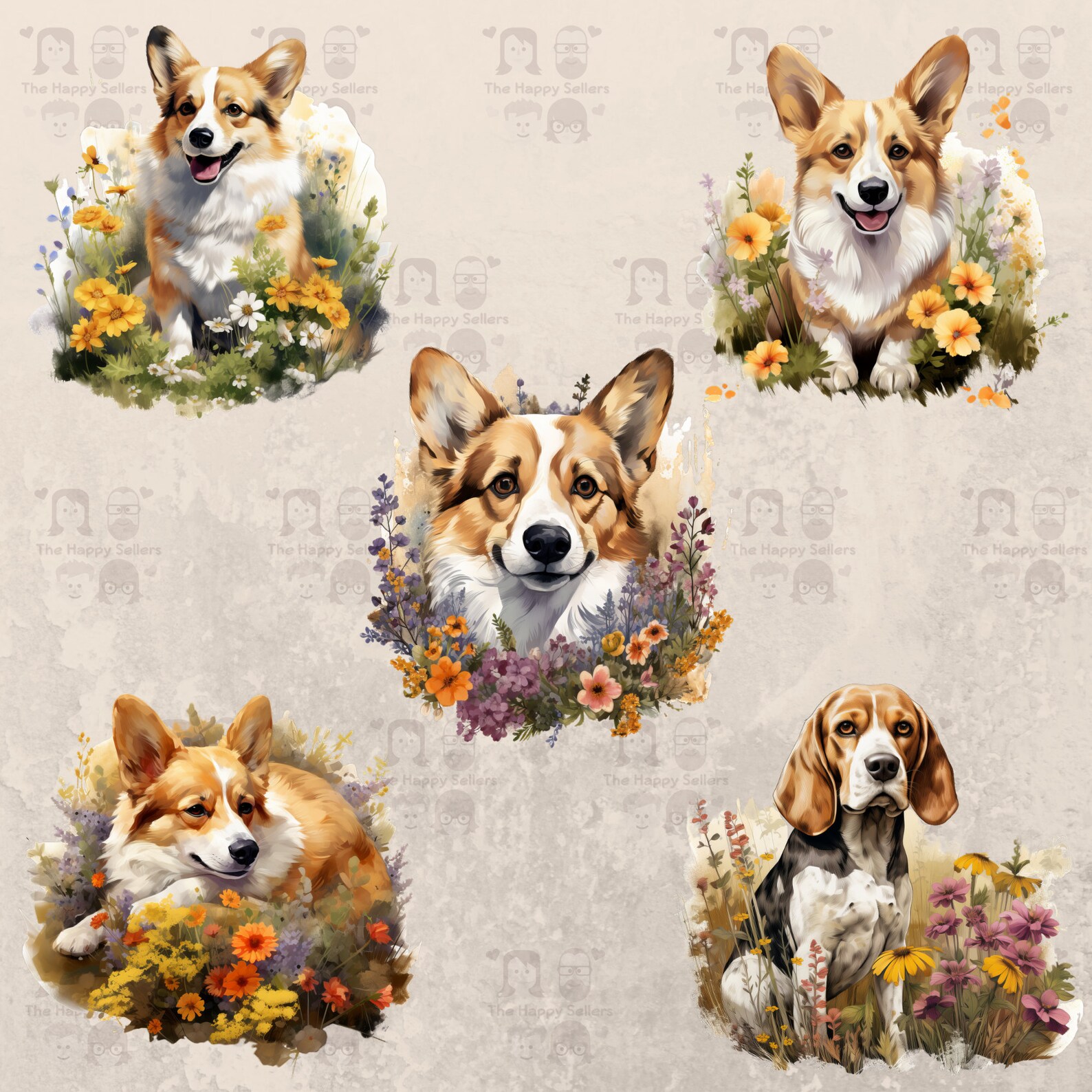 10 Corgis Clipart Pack INSTANT DOWNLOAD 10 Adorable Corgi - Etsy UK