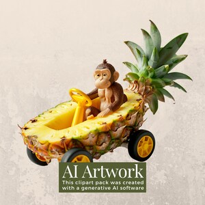 20 Silly Fruity Cars Clipart Pack INSTANT DOWNLOAD 20 Whimsical Fruit ...