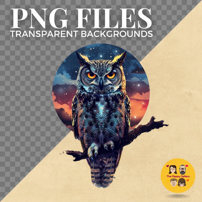 40 Night Owls Clipart Pack INSTANT DOWNLOAD 40 Night Owl Illustrations ...