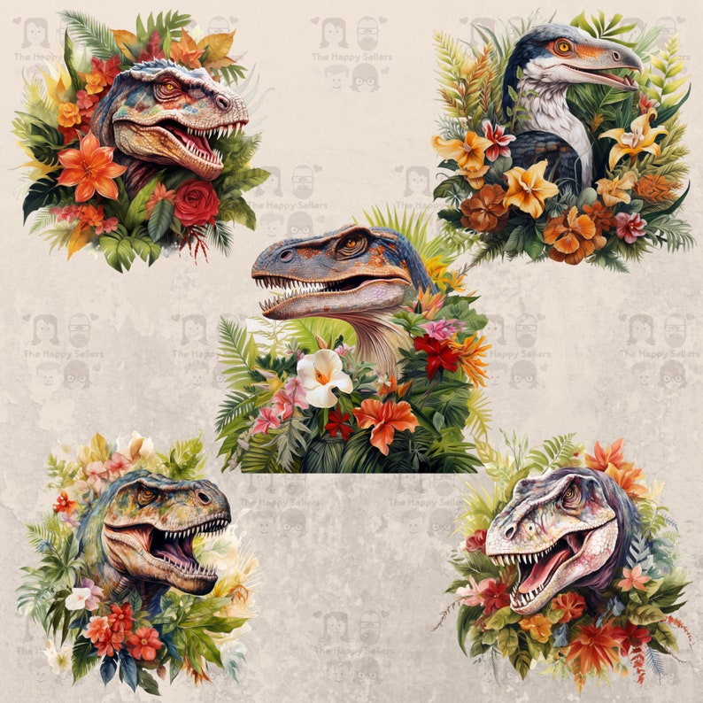 20 Realistic Dinosaurs Clipart Pack INSTANT DOWNLOAD 20 Realistic ...