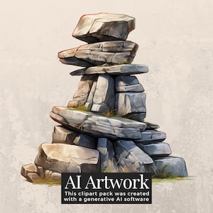 20 Rock Formations Clipart Pack INSTANT DOWNLOAD 20 Unique Rock ...