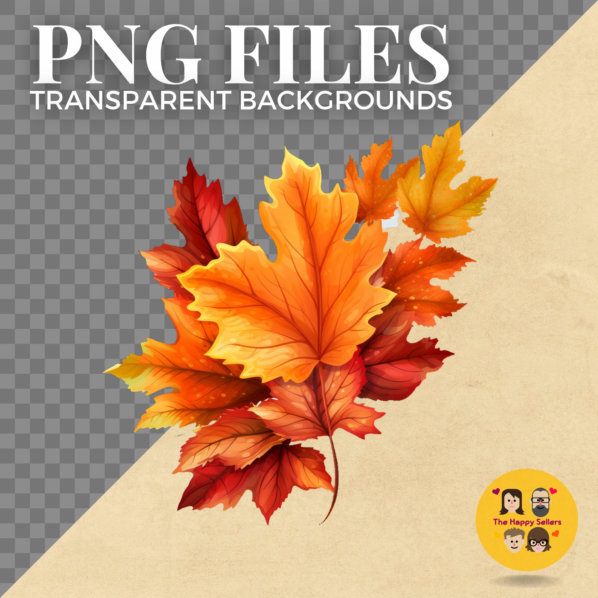 20 Autumn Leaves Corners Clipart Pack - INSTANT DOWNLOAD, PNG ...