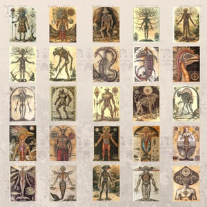 65 Weird Fantasy Anatomical Documents Clipart Pack INSTANT DOWNLOAD 65 ...