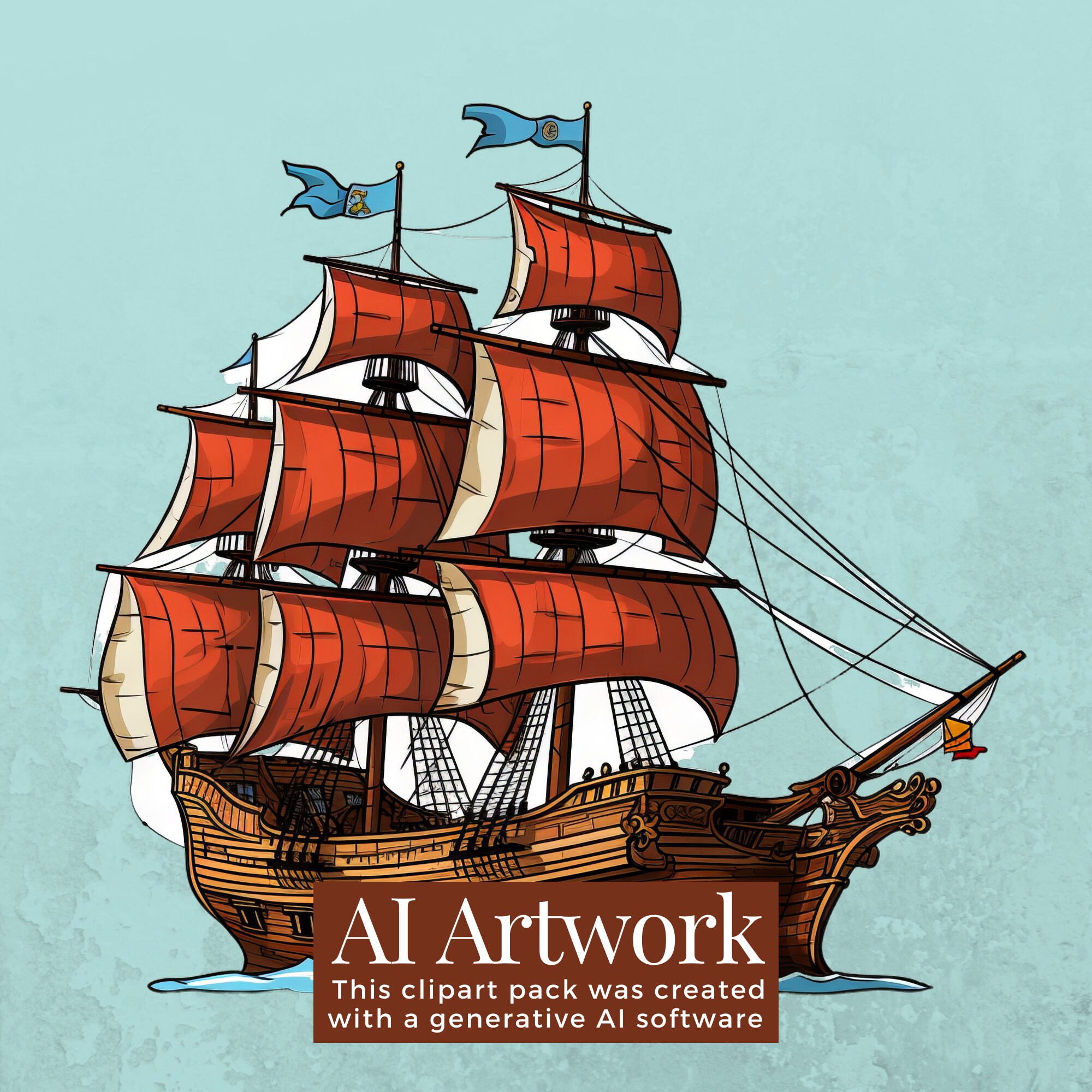 20 Cartoon Boats Clipart Pack INSTANT DOWNLOAD 20 Colorful Cartoon Boat ...