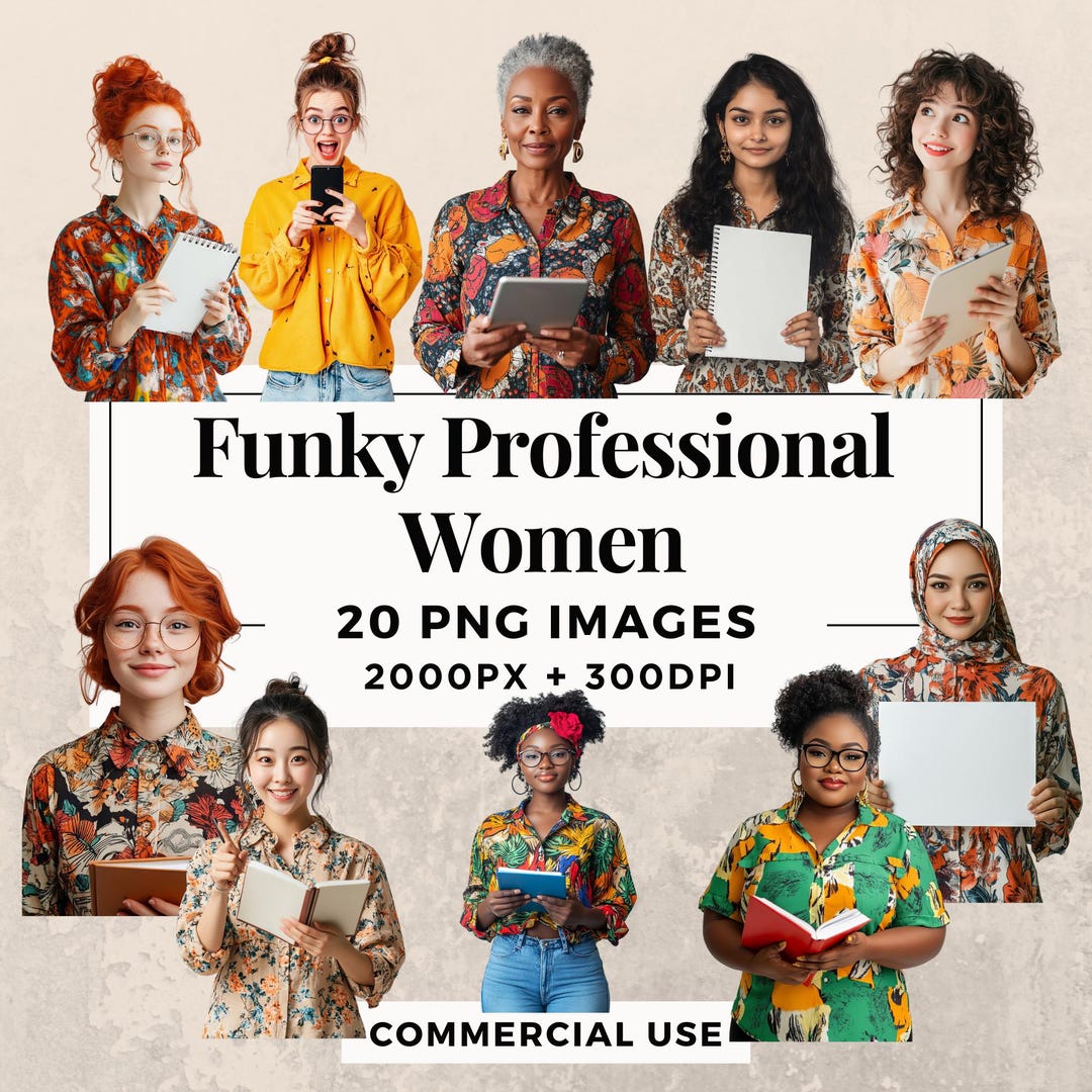 20 Funky Professional Women Clipart Pack INSTANT DOWNLOAD 20 Stylish ...