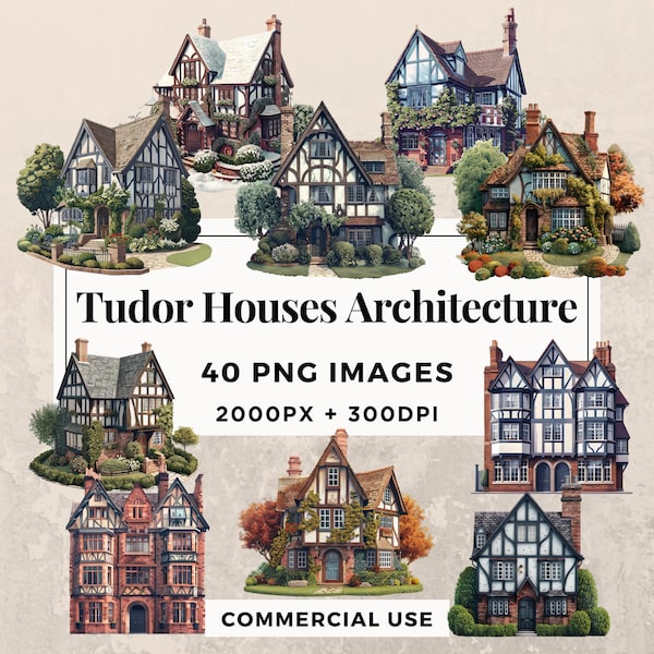 Tudor Houses Clipart - Etsy UK