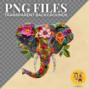 30 Colorful Elephants Clipart Pack INSTANT DOWNLOAD 30 Vibrant Elephant ...