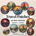 40 Travel Patches Clipart Pack INSTANT DOWNLOAD 40 Adventure-themed ...