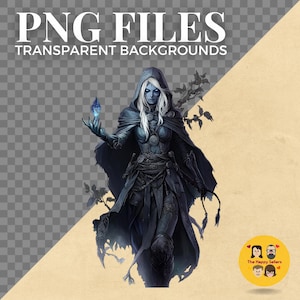 155 Fantasy Drow Clipart Bundle - Instant Download 155 Dark Elf PNG ...