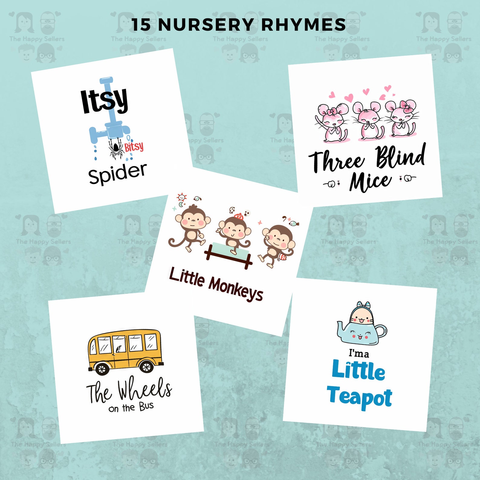 15 Nursery Rhymes Clipart Pack - INSTANT DOWNLOAD, PNG Transparent ...