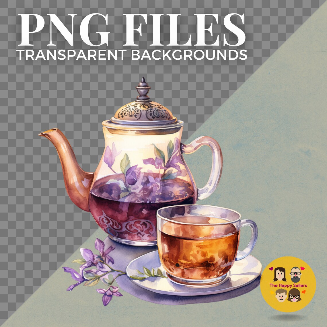 10 Watercolor Tea Time Clipart Pack INSTANT DOWNLOAD 10 - Etsy