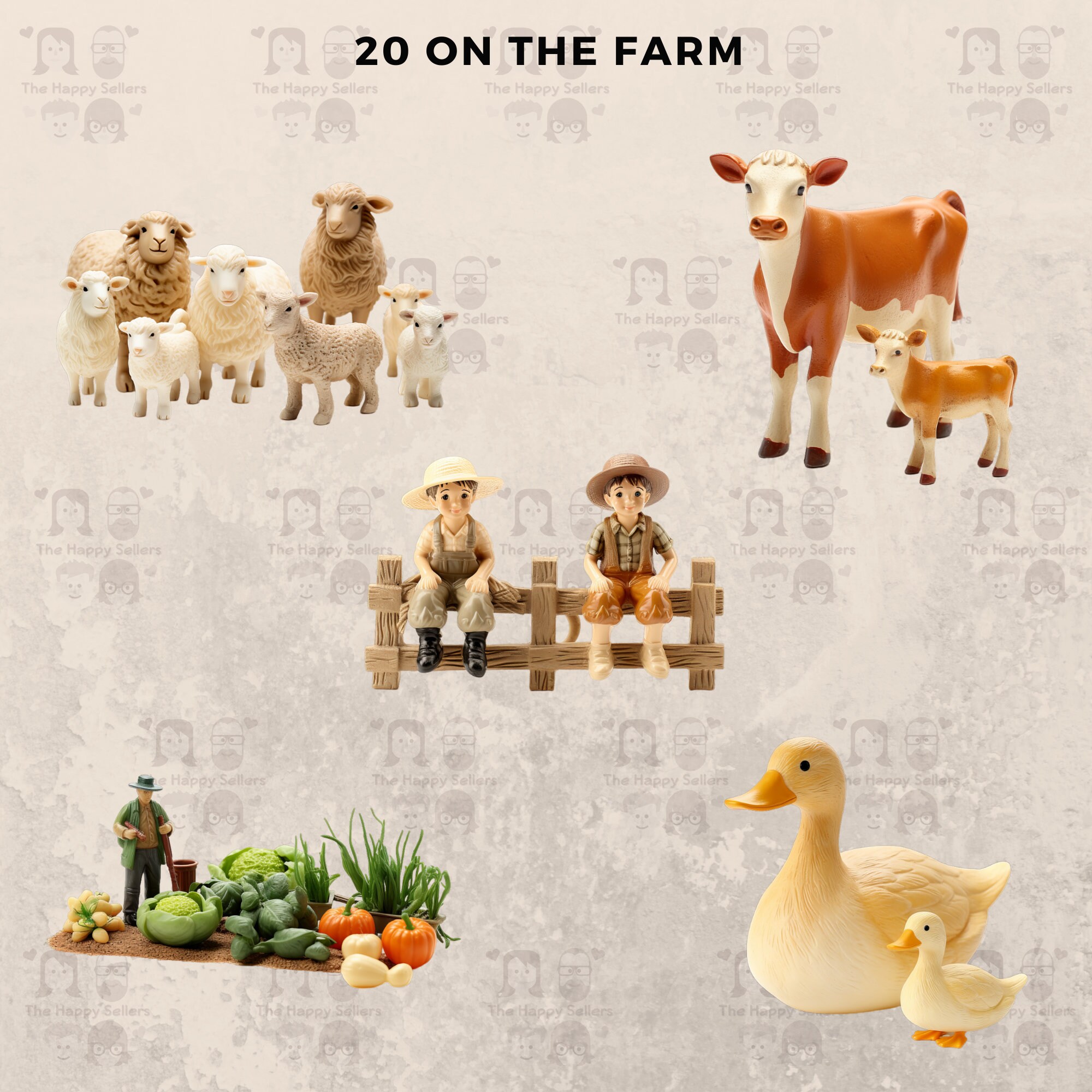 20 on the Farm Clipart Pack INSTANT DOWNLOAD 20 Charming Farm ...