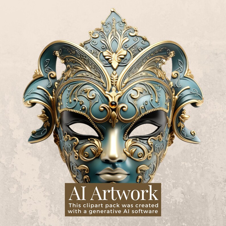 20 Carnival Masks Clipart Pack INSTANT DOWNLOAD 20 Vibrant Carnival ...