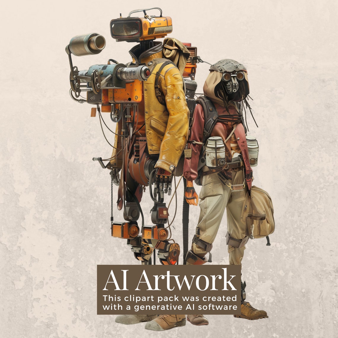 174 Post-apocalyptic RPG Characters Clipart Bundle - Instant Download ...