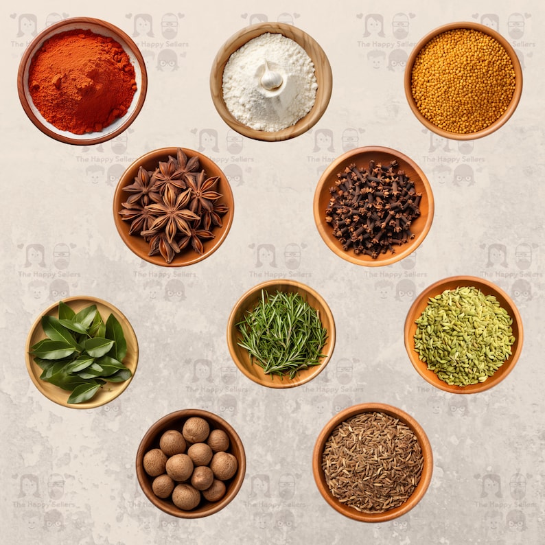 40 Spice Bowls Clipart Pack INSTANT DOWNLOAD 40 Vibrant Spice Bowl ...
