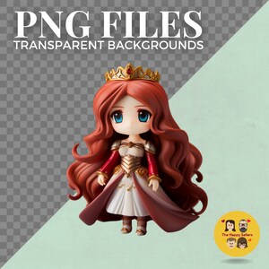 20 Chibi Princesses Clipart Pack INSTANT DOWNLOAD 20 Chibi Princess ...