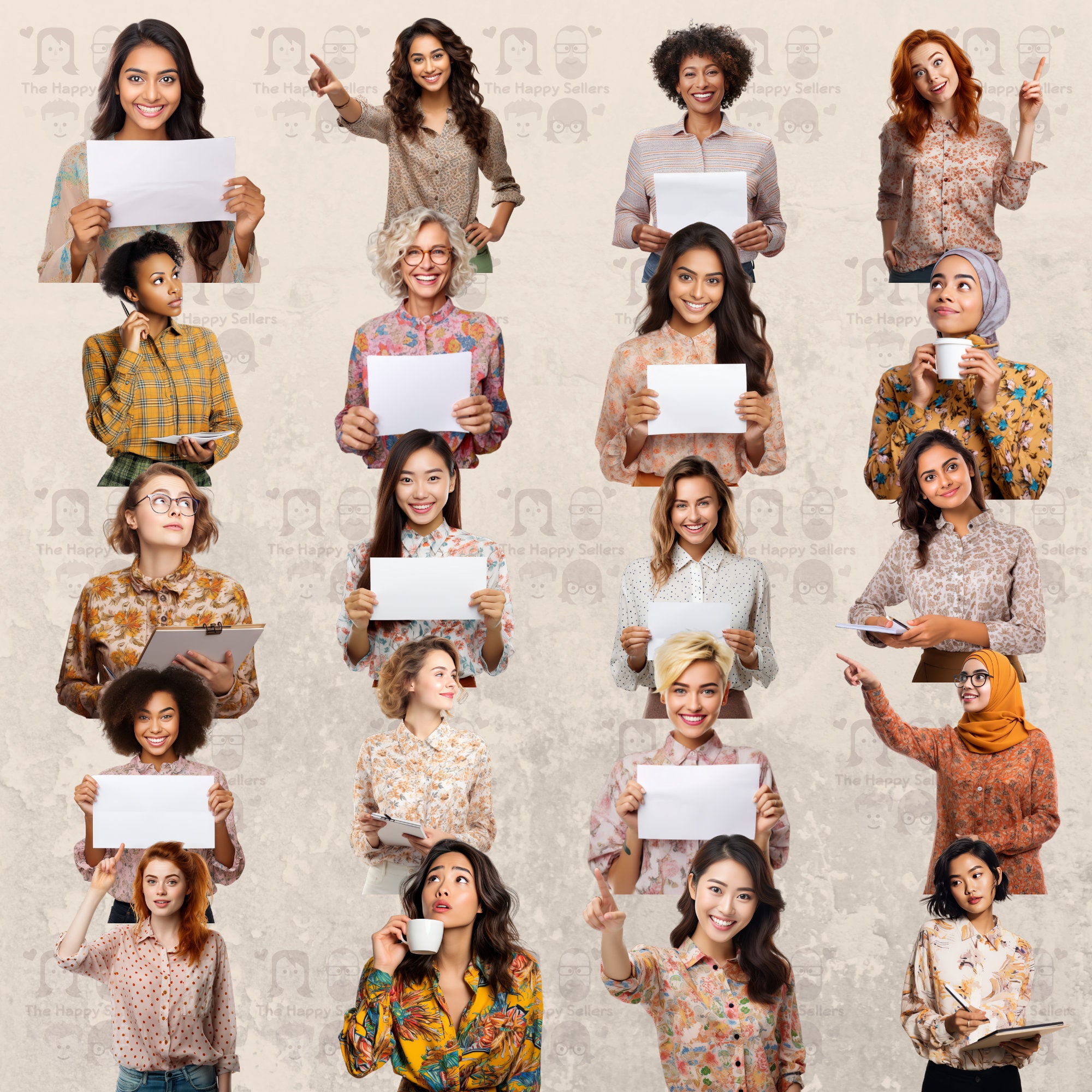 40 Motivating Women Clipart Pack INSTANT DOWNLOAD 40 Inspirational ...