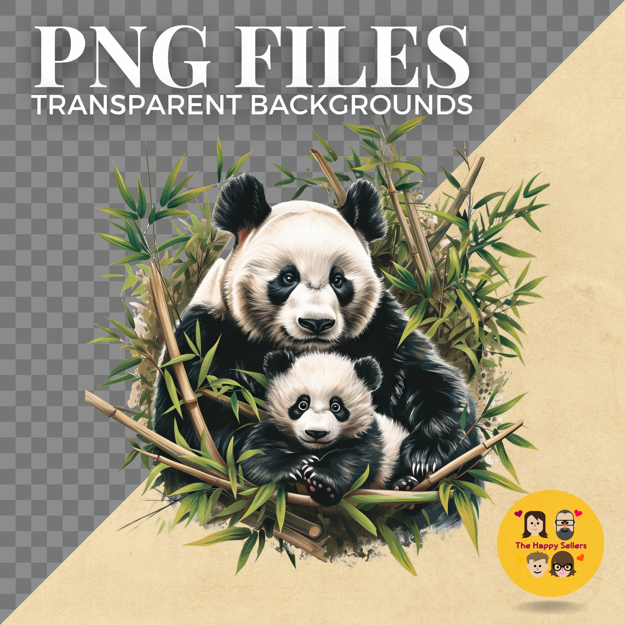 60 Majestic Panda Bears Clipart Pack INSTANT DOWNLOAD 60 Illustrations ...