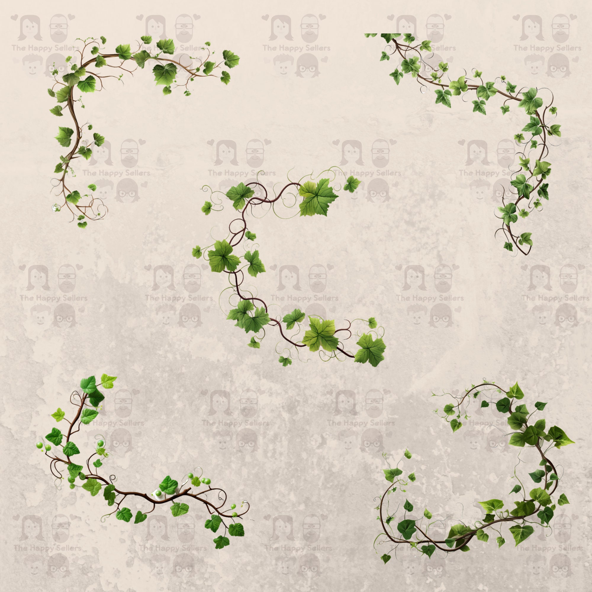 20 Vine Corners Clipart Pack INSTANT DOWNLOAD 20 Elegant Vine Corner ...