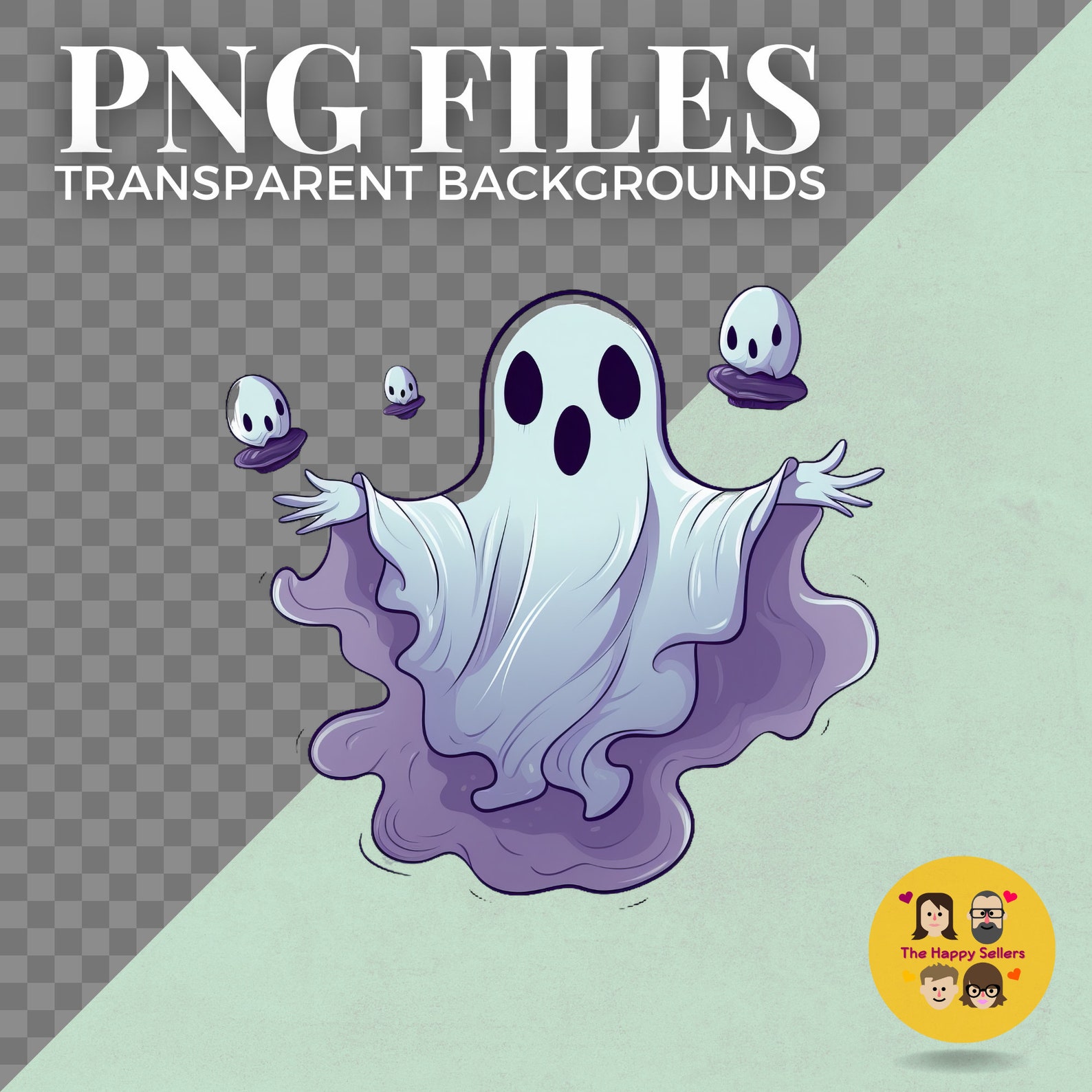 40 Cute Ghosts Clipart Pack INSTANT DOWNLOAD 40 Adorable Ghost - Etsy