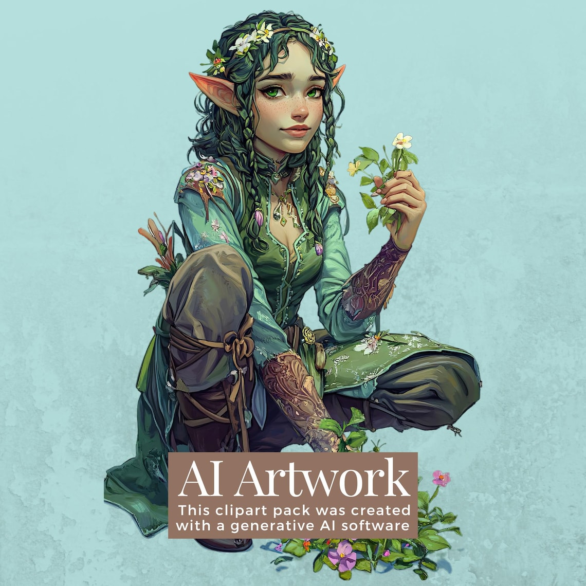 84 Seasonal Eladrin Elves Clipart Pack INSTANT DOWNLOAD 84 Fantasy Elf ...