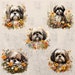 10 Shih Tzus Clipart Pack INSTANT DOWNLOAD 10 Shih Tzu Dog ...