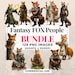 128 Fantasy Fox People Clipart Bundle - Instant Download, PNG Images ...
