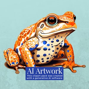 30 Toads Clipart Pack INSTANT DOWNLOAD 30 Whimsical Toad Illustrations ...