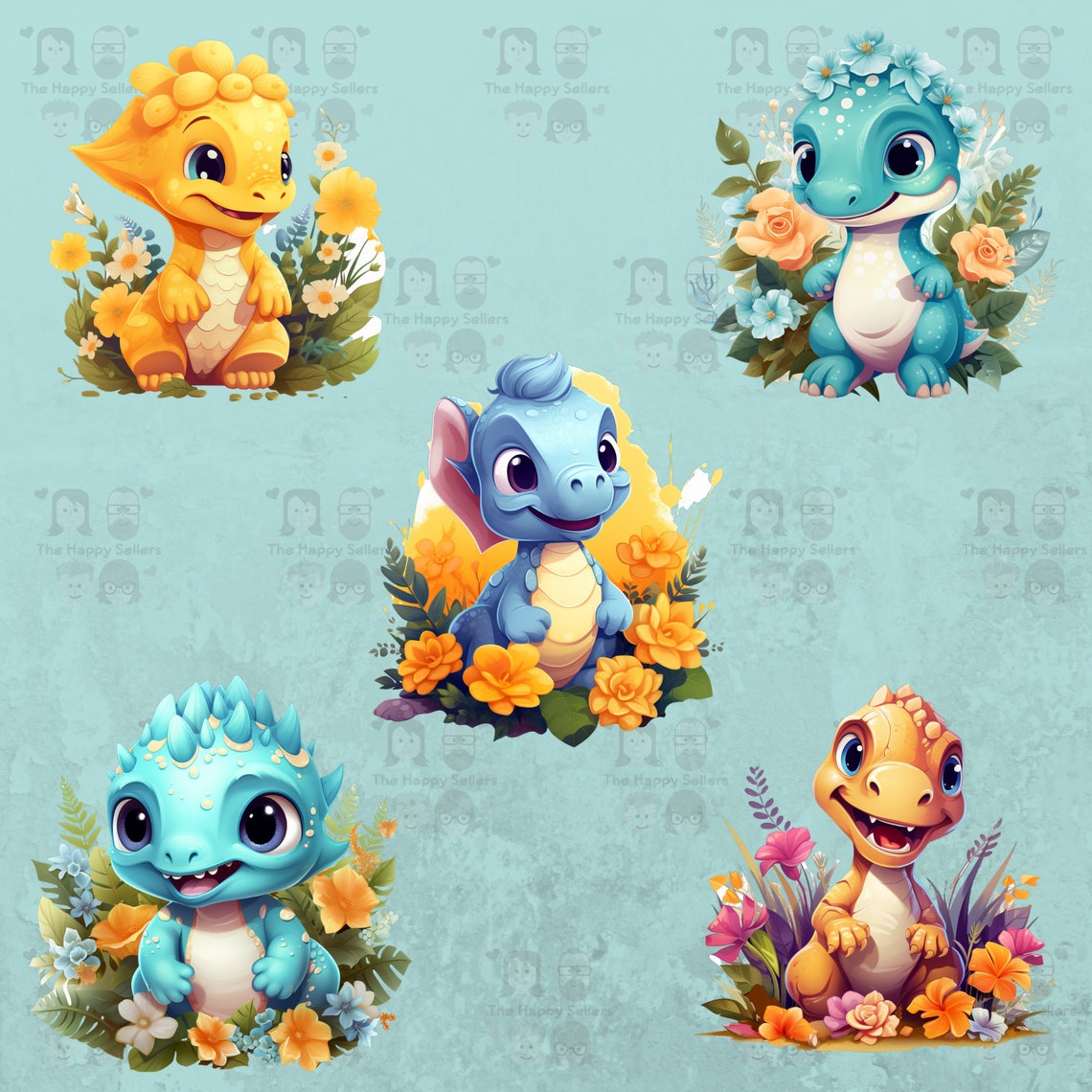 20 Cute Baby Dinosaurs Clipart Pack INSTANT DOWNLOAD 20 Baby - Etsy
