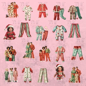 80 Christmas Pajamas Clipart Pack INSTANT DOWNLOAD 80 Cozy Christmas ...