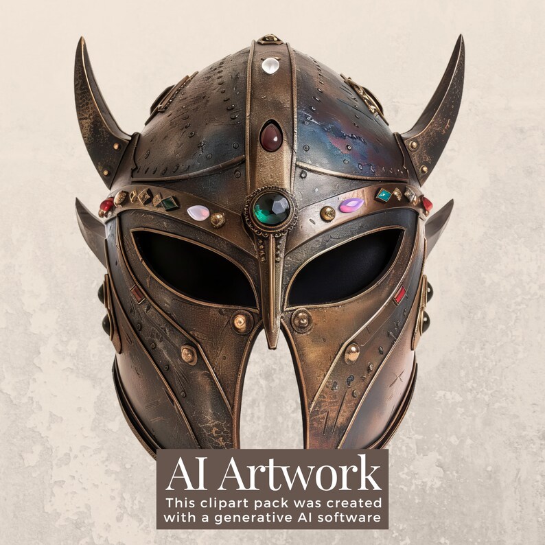 100 Fantasy Helmets Clipart Bundle - Instant Download, PNG Images ...