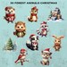 30 Forest Animals Christmas Clipart Pack INSTANT DOWNLOAD - Etsy