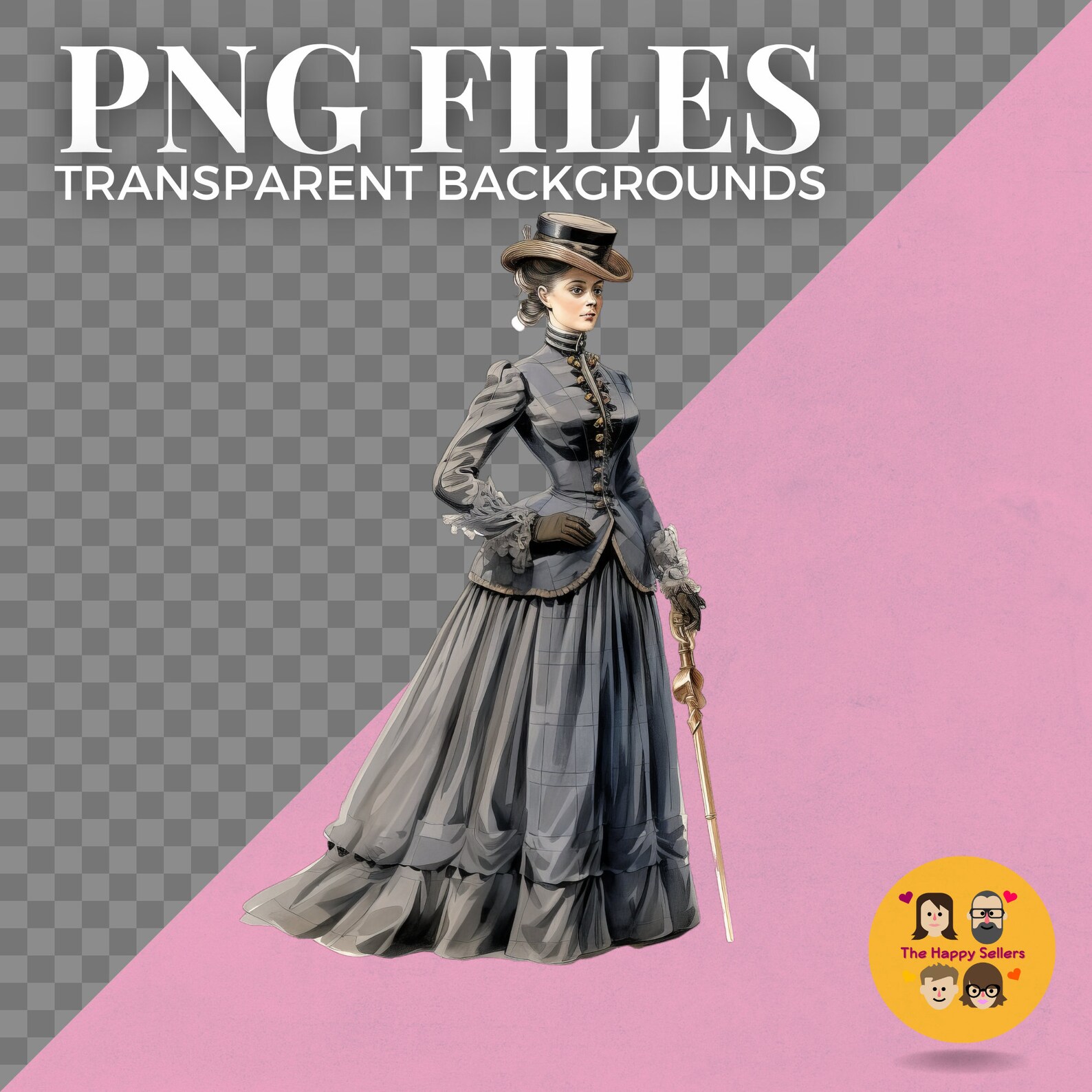 40 Victorian Era Characters Clipart Pack - INSTANT DOWNLOAD, PNG ...
