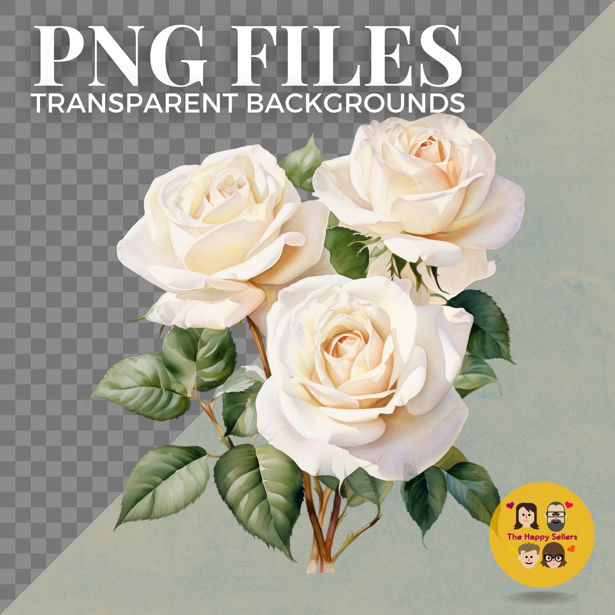 40 Watercolor White Roses Clipart Pack INSTANT DOWNLOAD 40 - Etsy