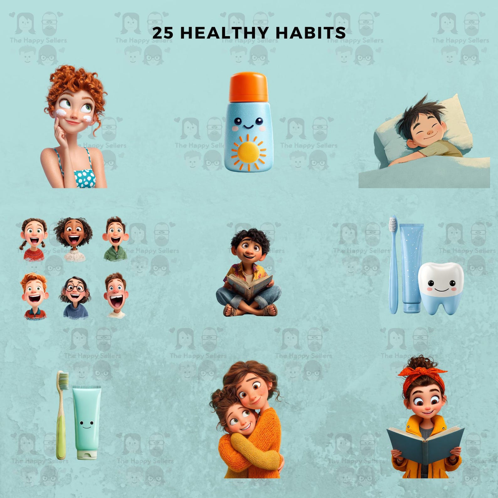 25 Healthy Habits Clipart Pack INSTANT DOWNLOAD 25 Wellness & Lifestyle ...