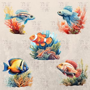 20 Tropical Fish Clipart Pack INSTANT DOWNLOAD 20 Tropical Fish ...