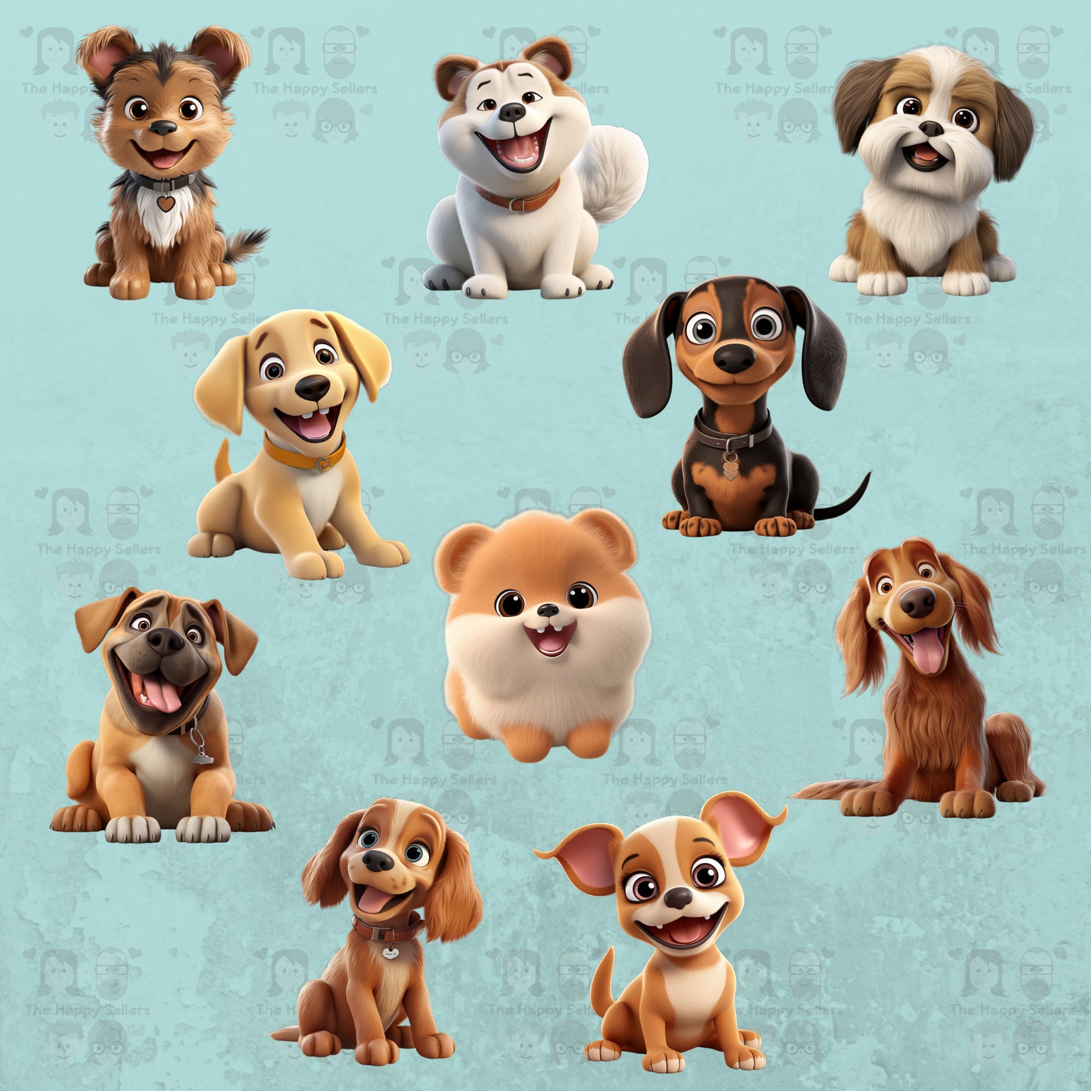 30 Cute Dog Breeds Clipart Pack INSTANT DOWNLOAD 30 Adorable - Etsy