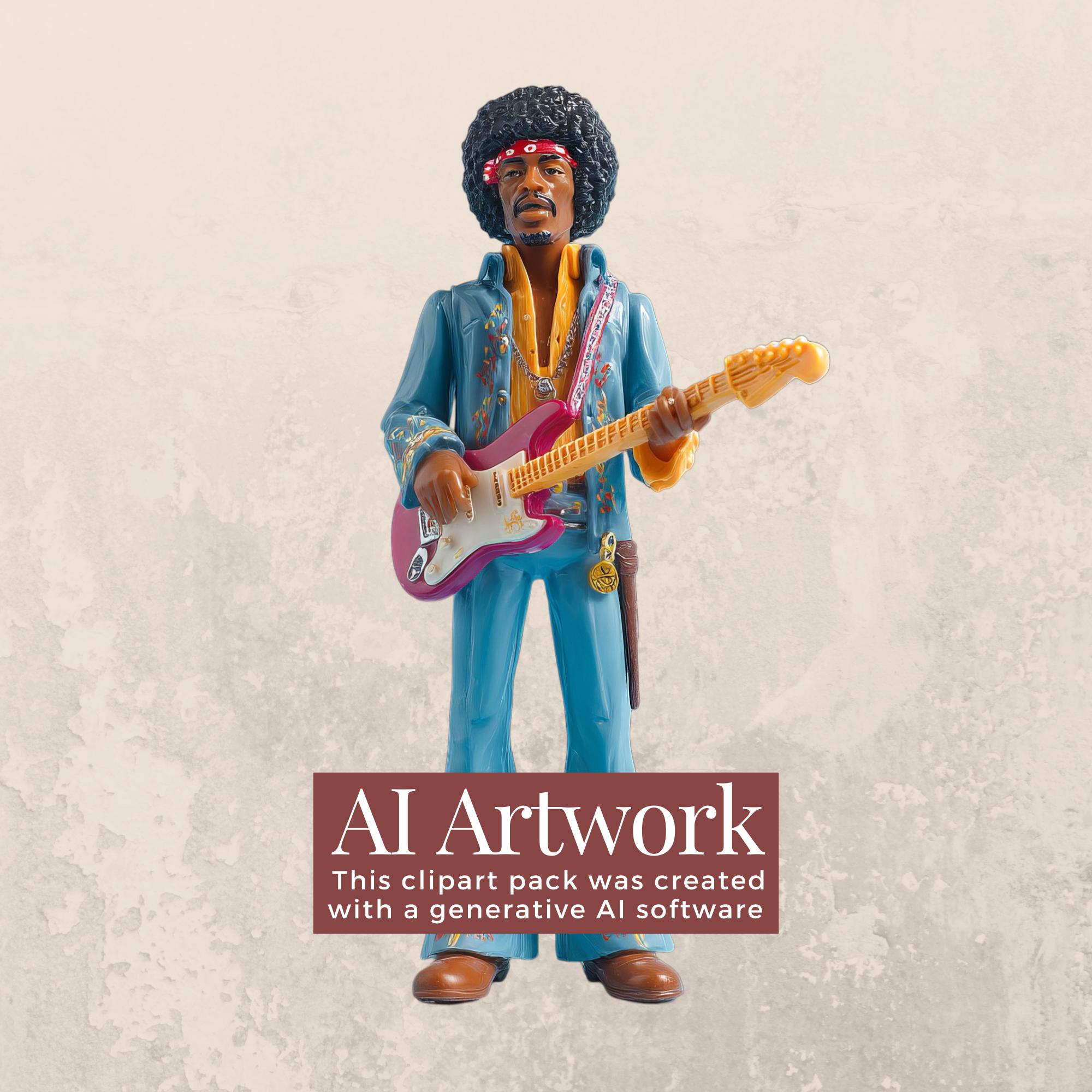 24 Musical Icons Action Figures Clipart Pack INSTANT DOWNLOAD, PNG ...
