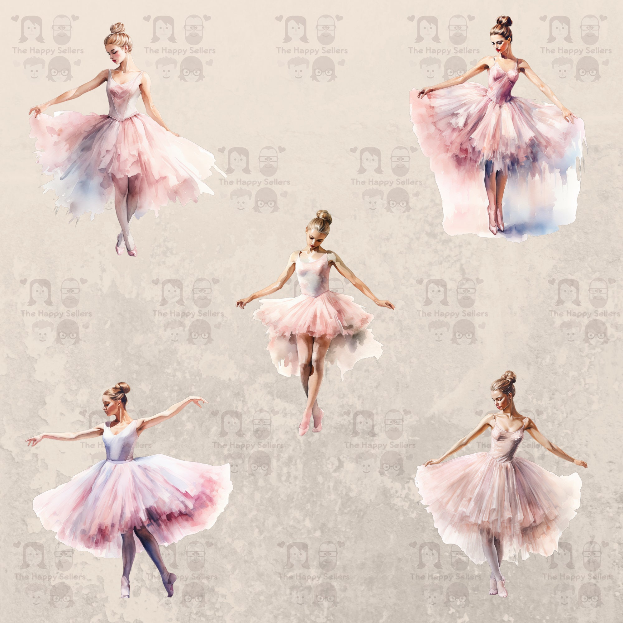 20 Ballerinas Clipart Pack INSTANT DOWNLOAD 20 Elegant Dancer ...