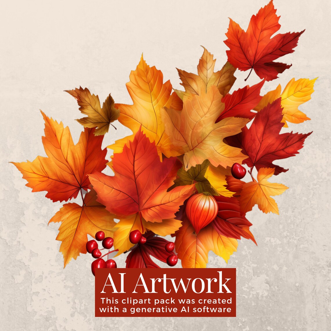 20 Autumn Leaves Corners Clipart Pack - INSTANT DOWNLOAD, PNG ...