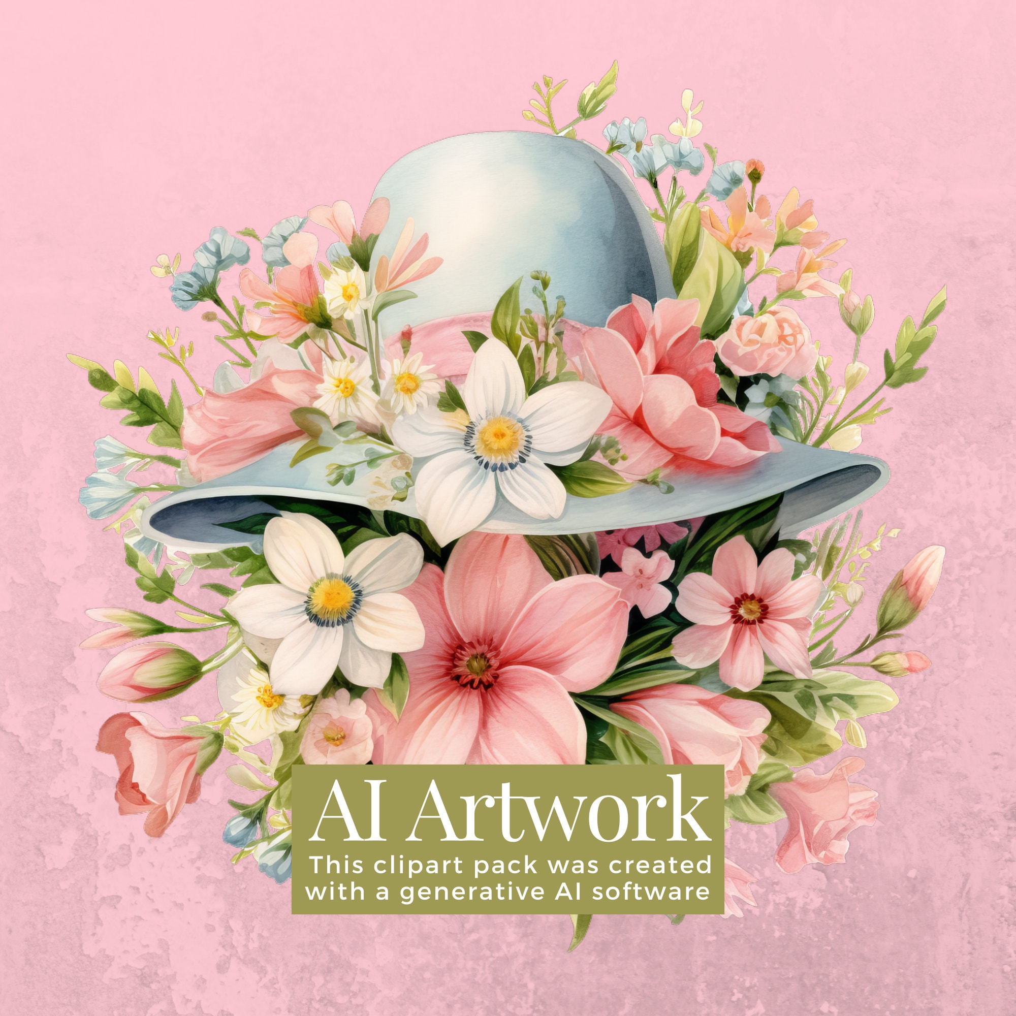 10 Vintage Easter Bonnets Clipart Pack - INSTANT DOWNLOAD, PNG ...