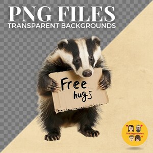 20 Forest Animals Free Hugs Clipart Pack - INSTANT DOWNLOAD, PNG ...