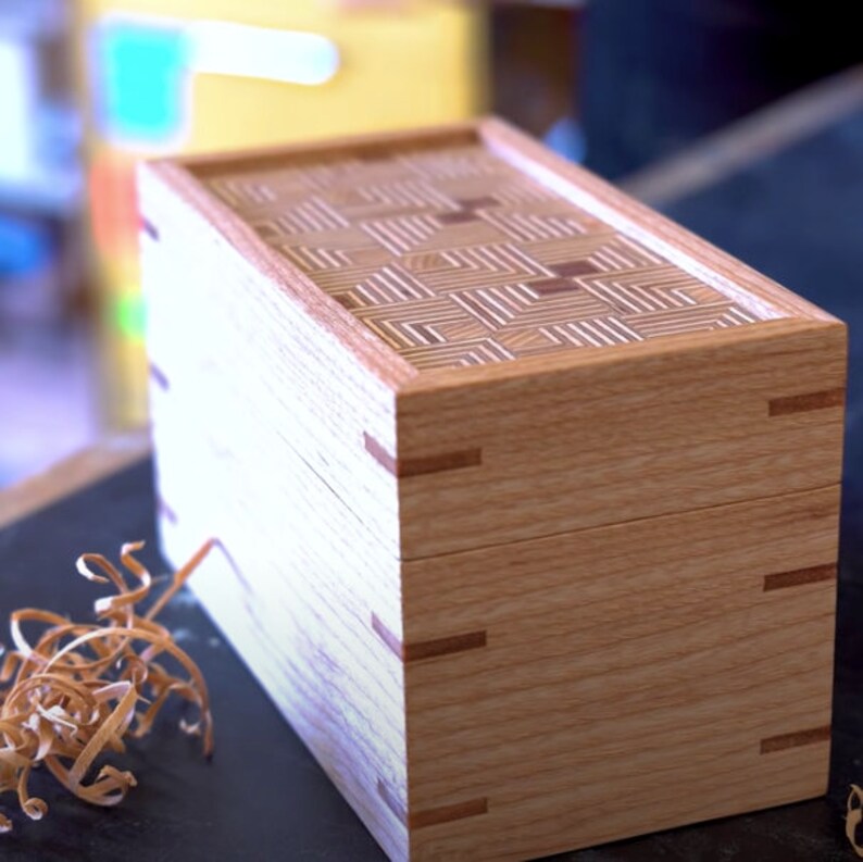 Digital Plans | Patterned Plywood Tea Box Plans - Etsy